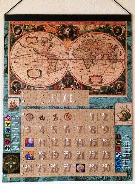 Old World Map Calendar – My Jigsaw Journal