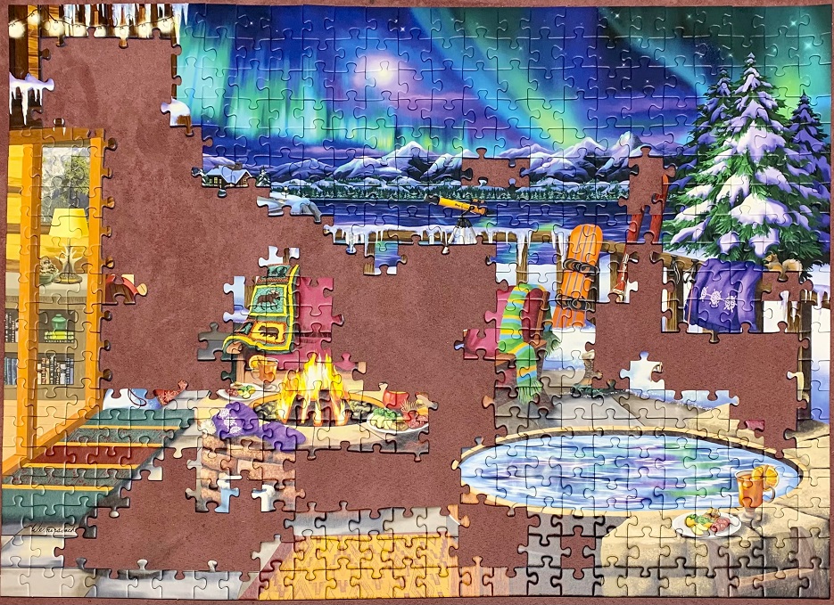 Northern Lights In Progress… – My Jigsaw Journal